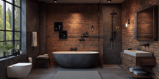 Transform Your Space: 29 Inspiring Industrial Restroom Designs Merging ...