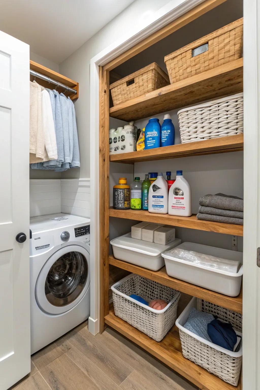 17+ Genius Laundry Closet Ideas to Maximize Space | Small Laundry ...