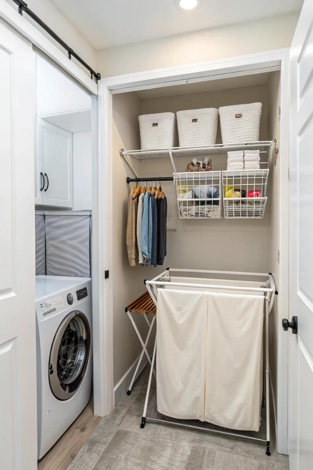 17+ Genius Laundry Closet Ideas to Maximize Space | Small Laundry ...